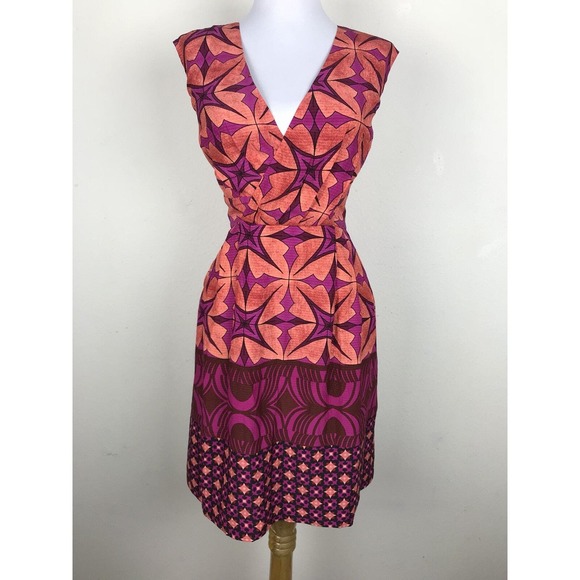 Beth Bowley | Dresses | Beth Bowley Dress Size M Pink Orange Geometric ...